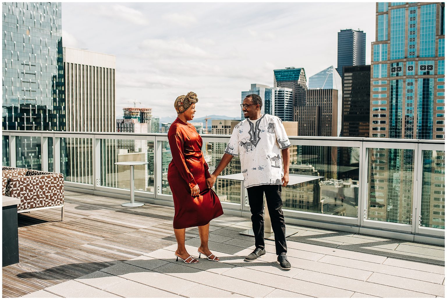 Seattle Rooftop Engagement Photos | Seattle Engagement Photographer ...
